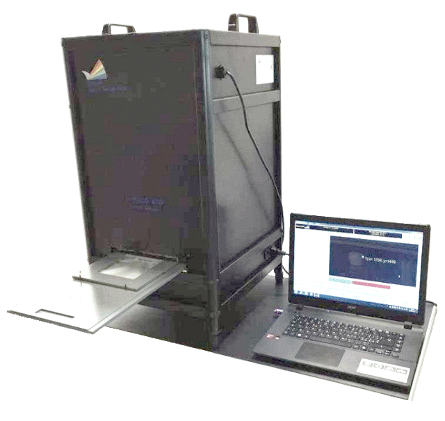Pinhole analyzer on aluminum foil or non transparent membrane